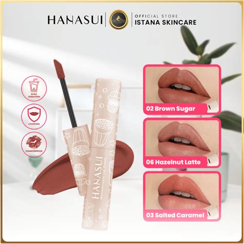 Jual Hanasui Mattedorable Lip Cream Boba Edition Shopee Indonesia
