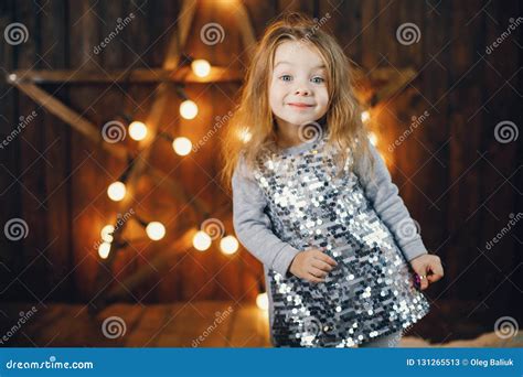 Litle Girl Opening Presents Stock Image Image Of Celebration Opening
