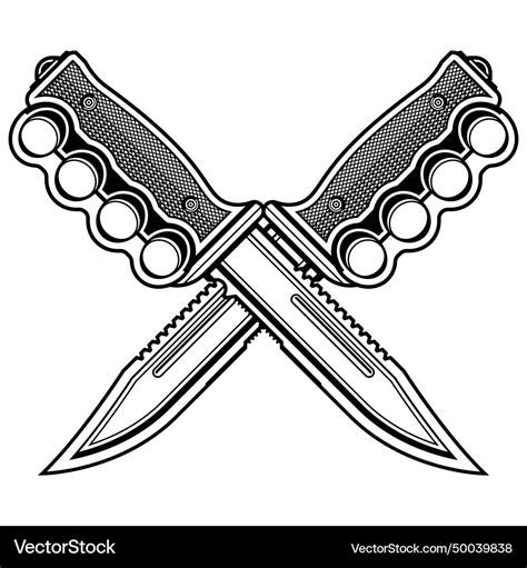 Combat Knife Logo Royalty Free Vector Image Vectorstock