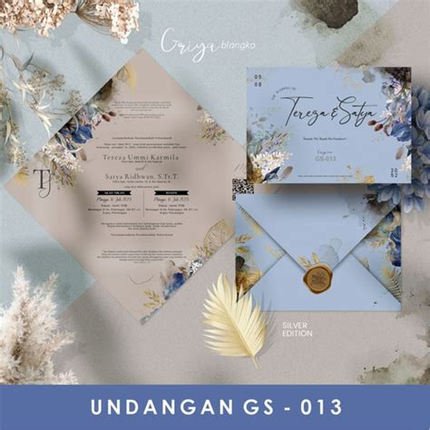 Jual Undangan Pernikahan Blangko Griya Gs 013 Nikah Wedding Simple Murah Kota Semarang Vista