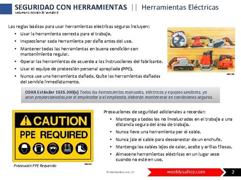 SEGURIDAD CON HERRAMIENTAS Herramientas Elctricas Volumen Edicin