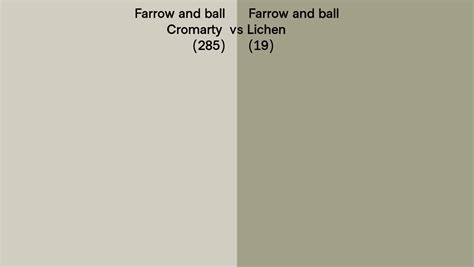 Farrow And Ball Cromarty Vs Lichen Side By Side Comparison