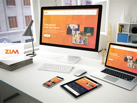 Zim One Page Responsive Html Template By Northui On Dribbble