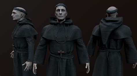 Monk 1 3d Model 99 Max Fbx Free3d