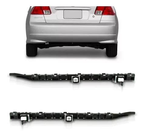 Par Guia Suporte Parachoque Traseiro Civic 2003 2006 Oferta