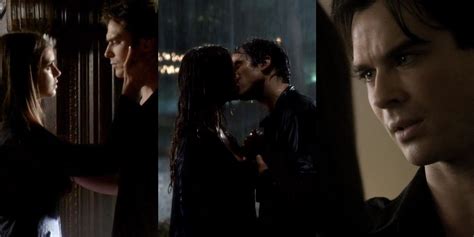 Vampire Diaries Season 5 Elena And Damon Kissing
