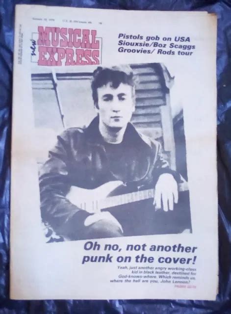 Nme Music Mag 14011978 John Lennon Coverfeaturesex Pistols In Usasiouxsie £1495 Picclick Uk