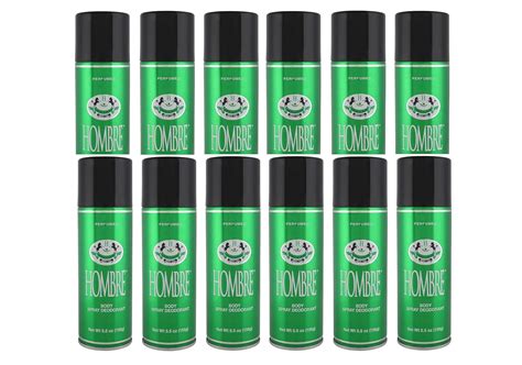 Hombre Green Deodorant Fresh Body Spray For Men 55oz
