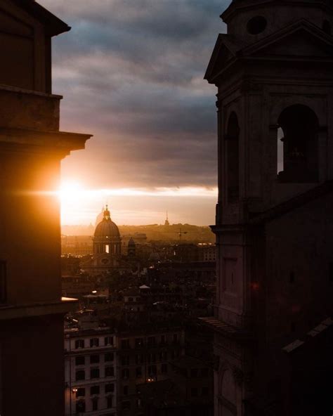 Sunset Over Urban Area In Travel Photography