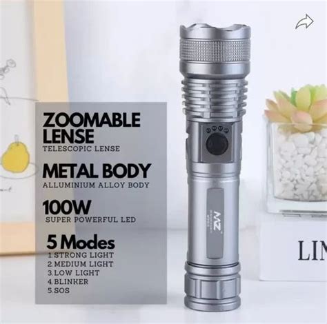 Rechargeable Metal Torch At Rs 650 Piece Town Hall Mumbai ID