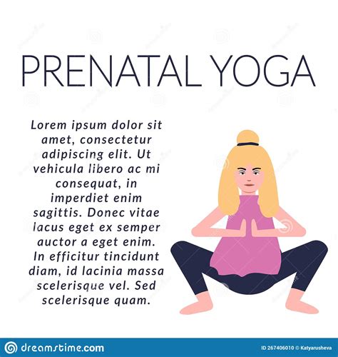 Pregnant Woman Doing Yogapregnancy Health Concept Vector Illustration