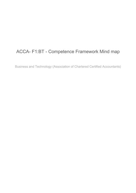 Solution Acca F1bt Competence Framework Mind Map Studypool Solution Acca F1bt Competence Framework Mind Map Studypool