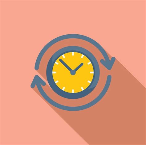 Premium Vector Time Control Icon Flat Vector Project Clock Timer Manager