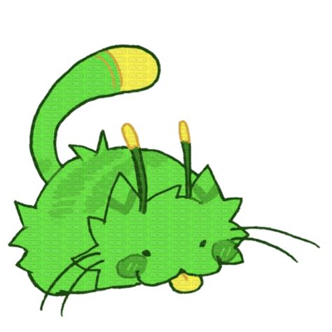 ♡gnarpy♡ Kykw Gnarpy Regretevator Green Alien Cat Yellow Cute Chibi Kawaii