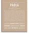 Paola Personalized Name Meaning Art Prints Name Stories