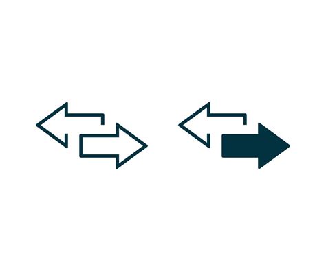Left Right Arrows Vector Icon Transfer Arrows Icon 2 Side Arrow Icon 21564270 Vector Art At