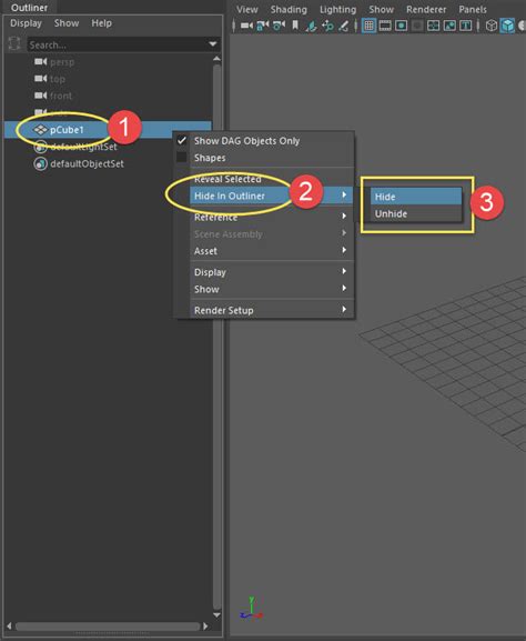 How To Hide Nodes In The Outliner In Maya