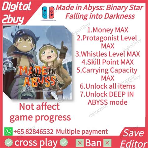 Made In Abyss Binary Star Falling Into Darkness Save Editor Miabsfid