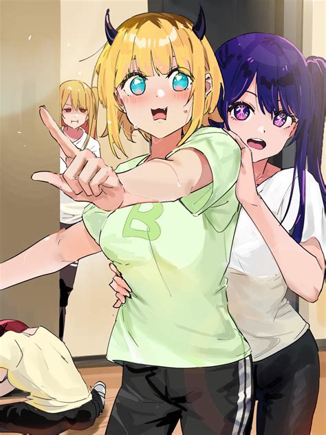 Arima Kana Hoshino Ai Hoshino Ruby And Memcho Oshi No Ko Drawn By
