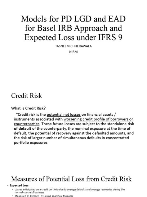 Models For Pd Lgd Ead Download Free Pdf Financial Risk Credit Rating