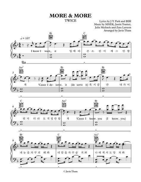 TWICE MORE MORE Sheet By Javin Tham