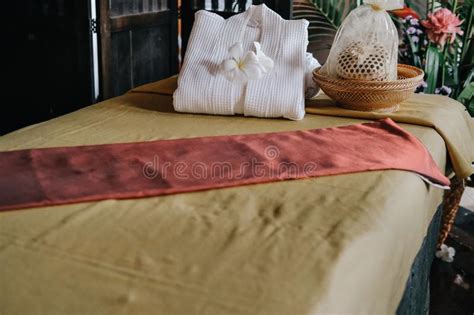 Massage Bed In Spa Wellness Center Stock Image Image Of Hotel Relax