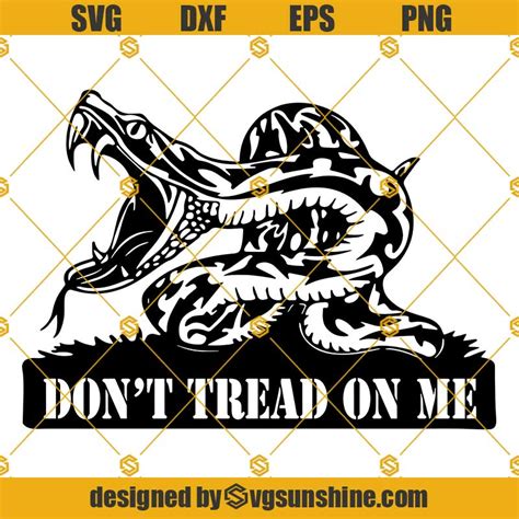 Dont Tread On Me SVG Snake SVG