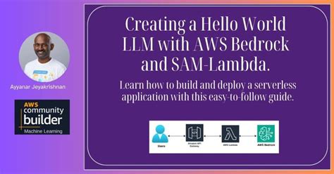 Ayyanar Jeyakrishnan Aj On Linkedin Hello World Llm With Aws Bedrock