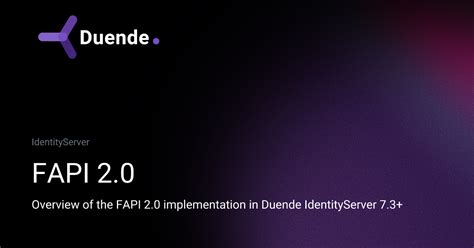 Fapi 2 0 Duende Software Docs