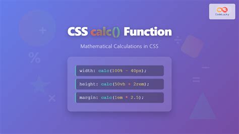 Css Calc Function Complete Guide To Mathematical Calculations In Css