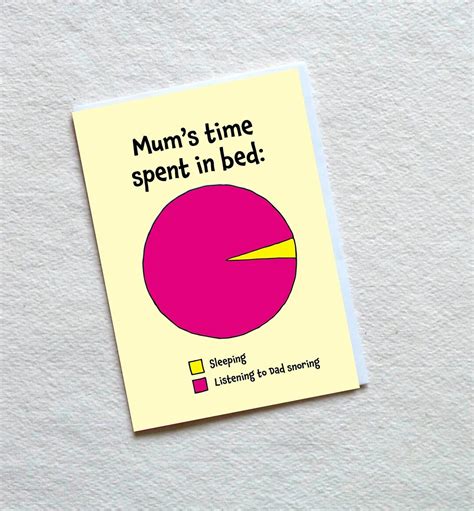 Funny Mum Birthday Card Funny Dad Snoring Card Etsy