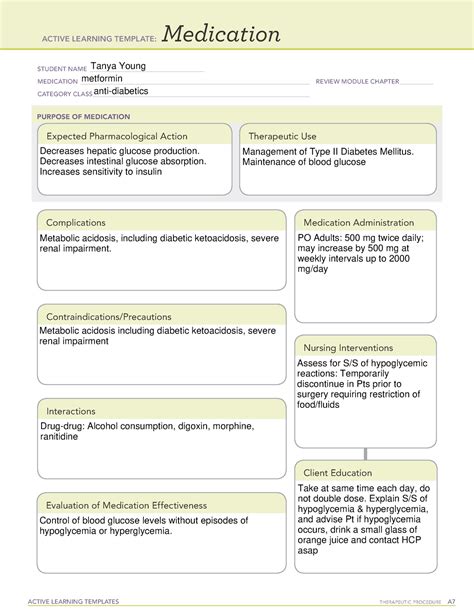 Metformin Ati Template Printable Word Searches