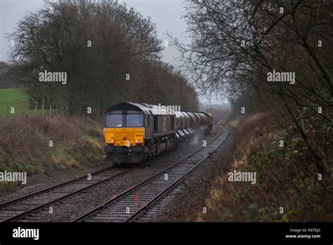 2 Direct Rail Services Class 66 Locomotives Passing Bentham With A