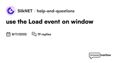 use the load event on window silk