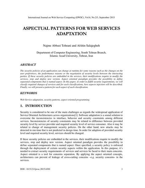 Aspectual Patterns For Web Services Adaptation Pdf