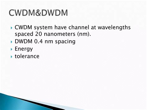 Wavelength Division Multiplexing Pptx