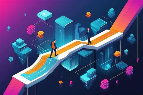 Premium Photo Businessman Steps Forward Navigating The Blockchain