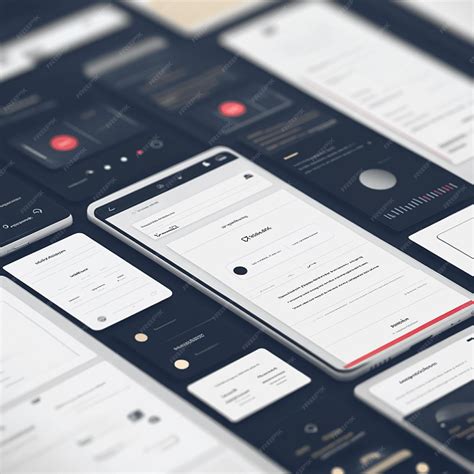 A Detailed View Of A Mobile Apps Wireframe With A Focus On Layout And Navigation Premium Ai