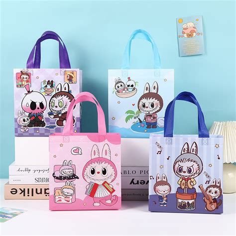 【abd】cartoon Labubu Non Woven Handbag Reusable Tote Bag For T Shopee Philippines