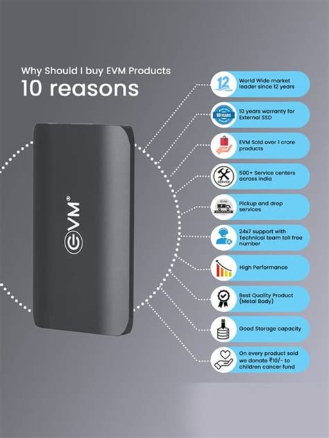 Buy Evm Ensave GB Smallest External SSD Black Online At Best Price Tata CLiQ
