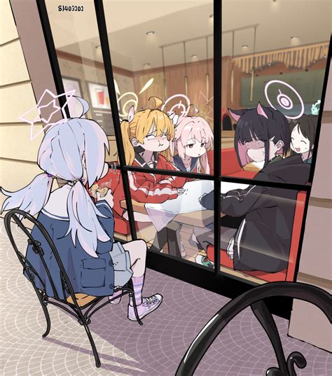 Safebooru 5girls Absurdres After School Sweets Club Blue Archive