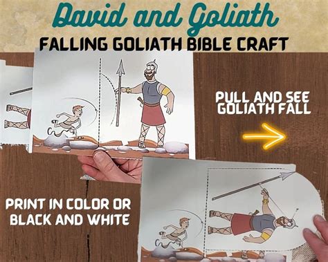 David And Goliath Printable Sunday School Craft Bible Story Activity