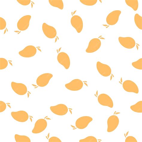 Premium Vector Flat Mango Fruit Seamless Pattern Tropical Fruits Seamless Pattern Colorful