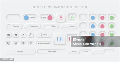 Neomorphism And Neumorphism Design Style Liquid Plastic Interface Background White And Grey