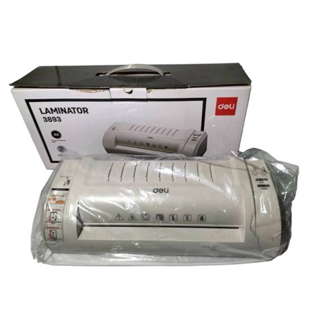 เครื่องเคลือบบัตรและเอกสารขนาด A4 Deli 3893 Laminator ของแท้ ที่เคลือบ