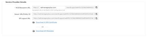 Configuring SAML SSO For ADManager Plus