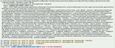 Swift Linker Command Fail Exit Code 1 With Flurry Stack Overflow