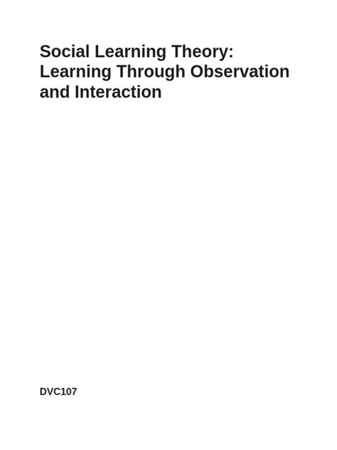 social learning theory pdf learning imitation