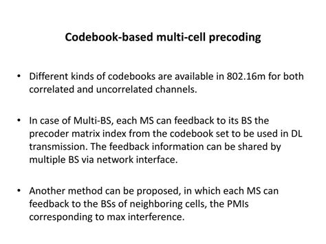 Interference Mitigation Using Multi Bs Precoding With Ul Sounding Ppt Download