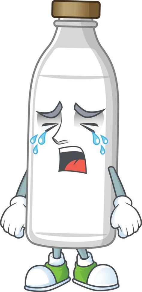 Milk Bottle Cartoon Character 21294761 Vector Art At Vecteezy